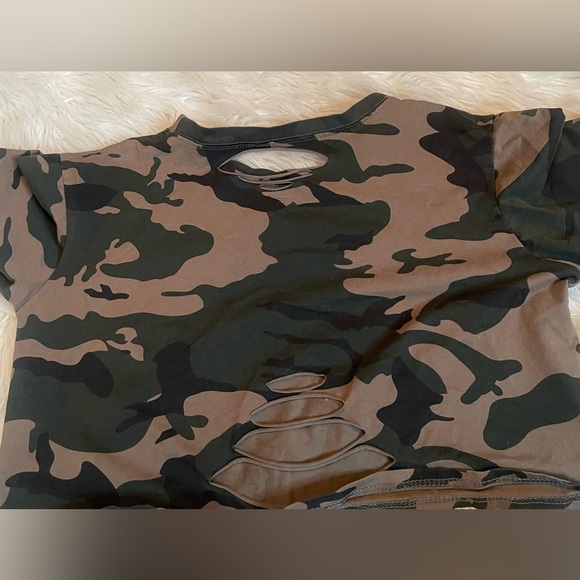 Tops | Armycamouflage Crop Top | Poshmark